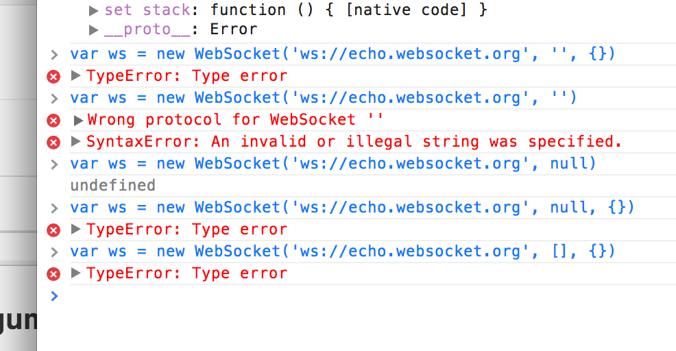 WebSocket constructor's second "options" argument doesn't follow the spec · Issue #227 ...