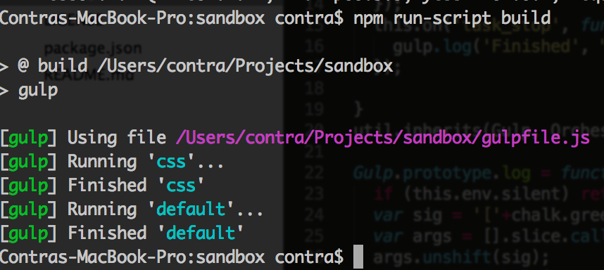 Gulp Process Doesn T Exit When Executed From Npm Script · Issue 18